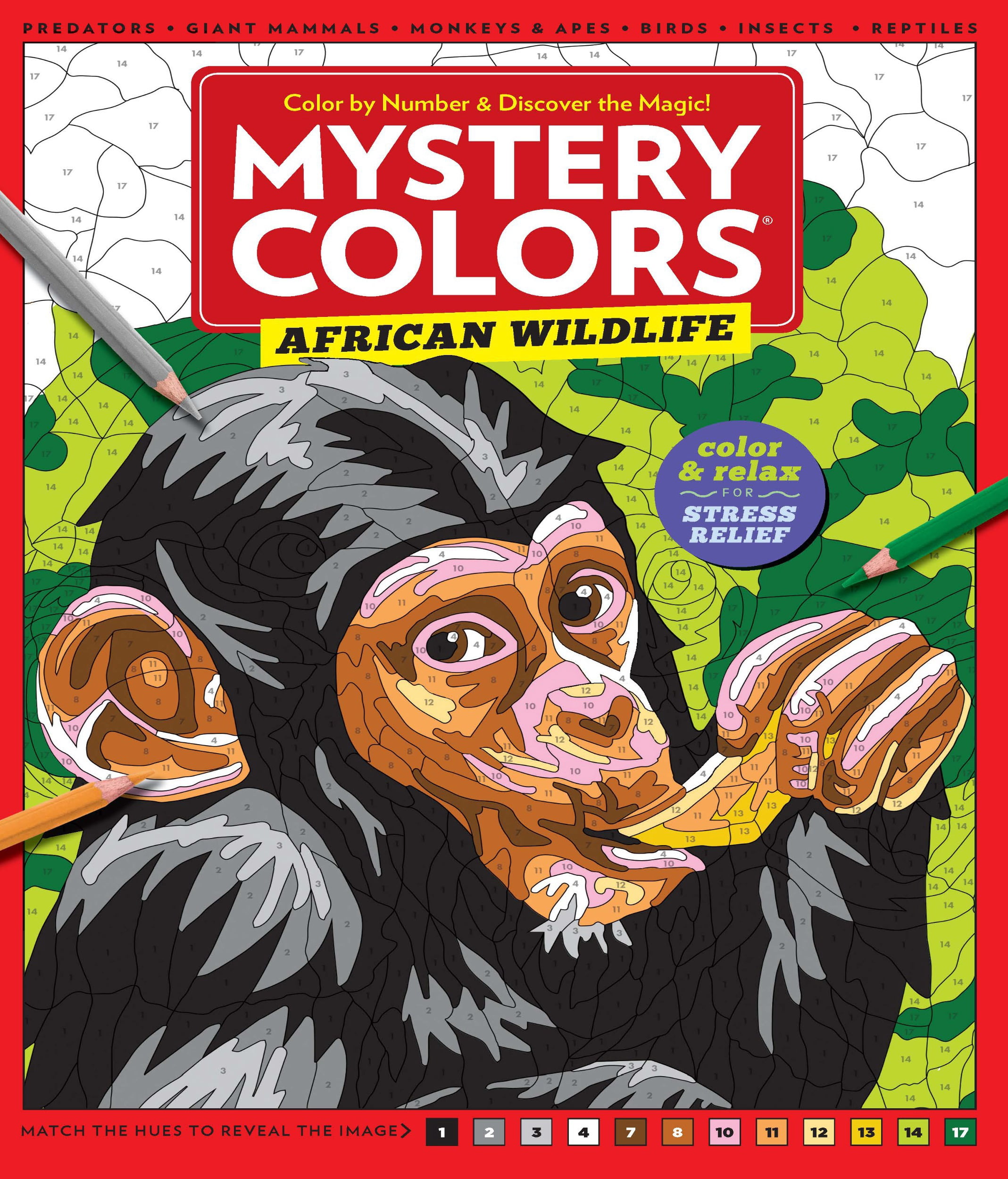 Mystery Colors - African Wildlife: Color By Number Coloring Book, Relax ...