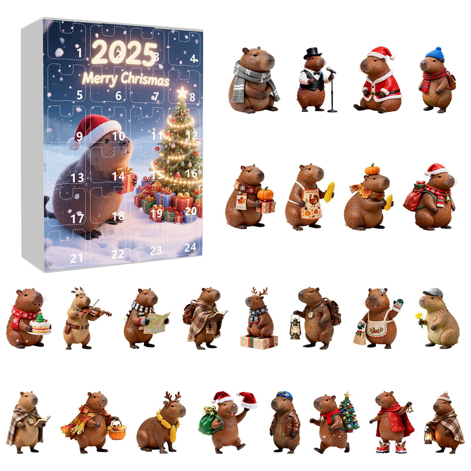 Mystery Countdown Calendar Advent Set with Daily Surprise Collectible ...