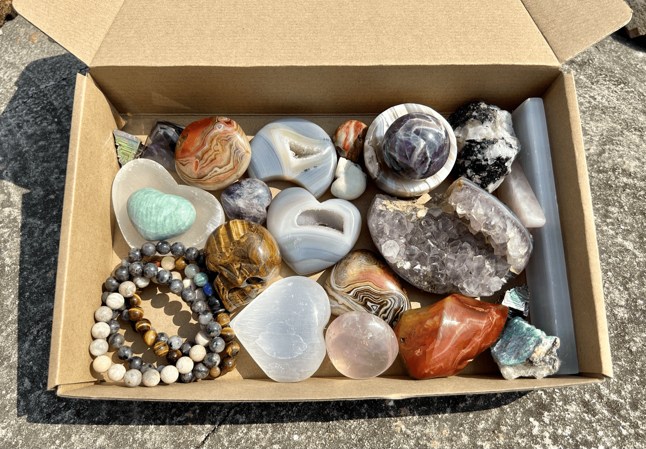 Mystery Crystal/Witchy Box - from one surprise lover to another!! Crystals, jewelry, candles ...