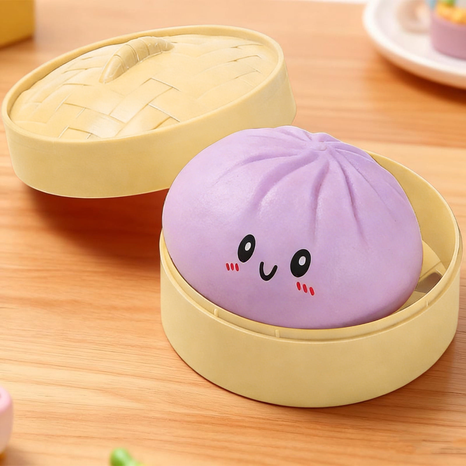 Mystery Dumpling Squishy Large with Steamer, Squishy Dumpling Toy with ...