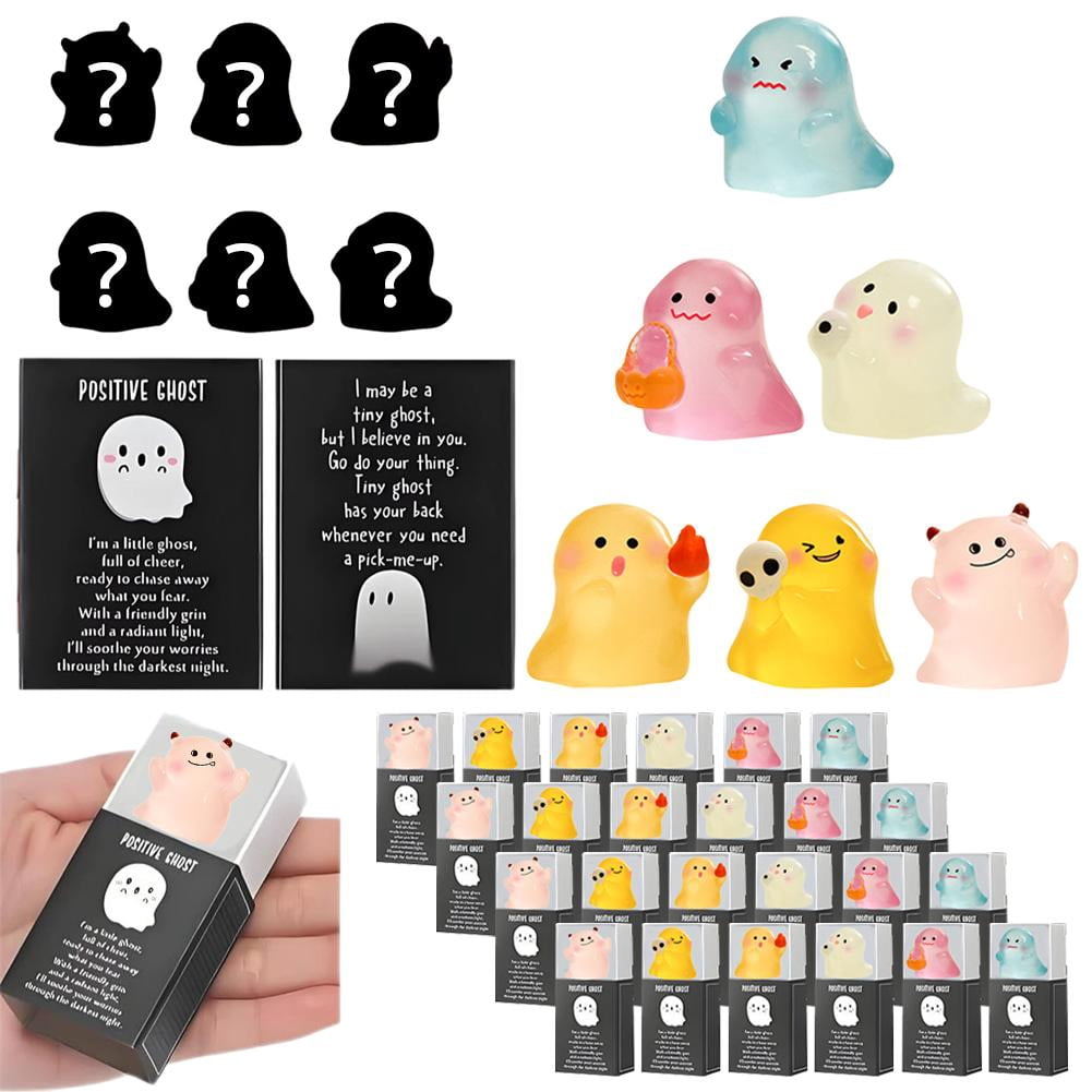 Mystery Glow-in-The-Dark Ghost Blind Box, Mini Luminous Ghost Doll ...