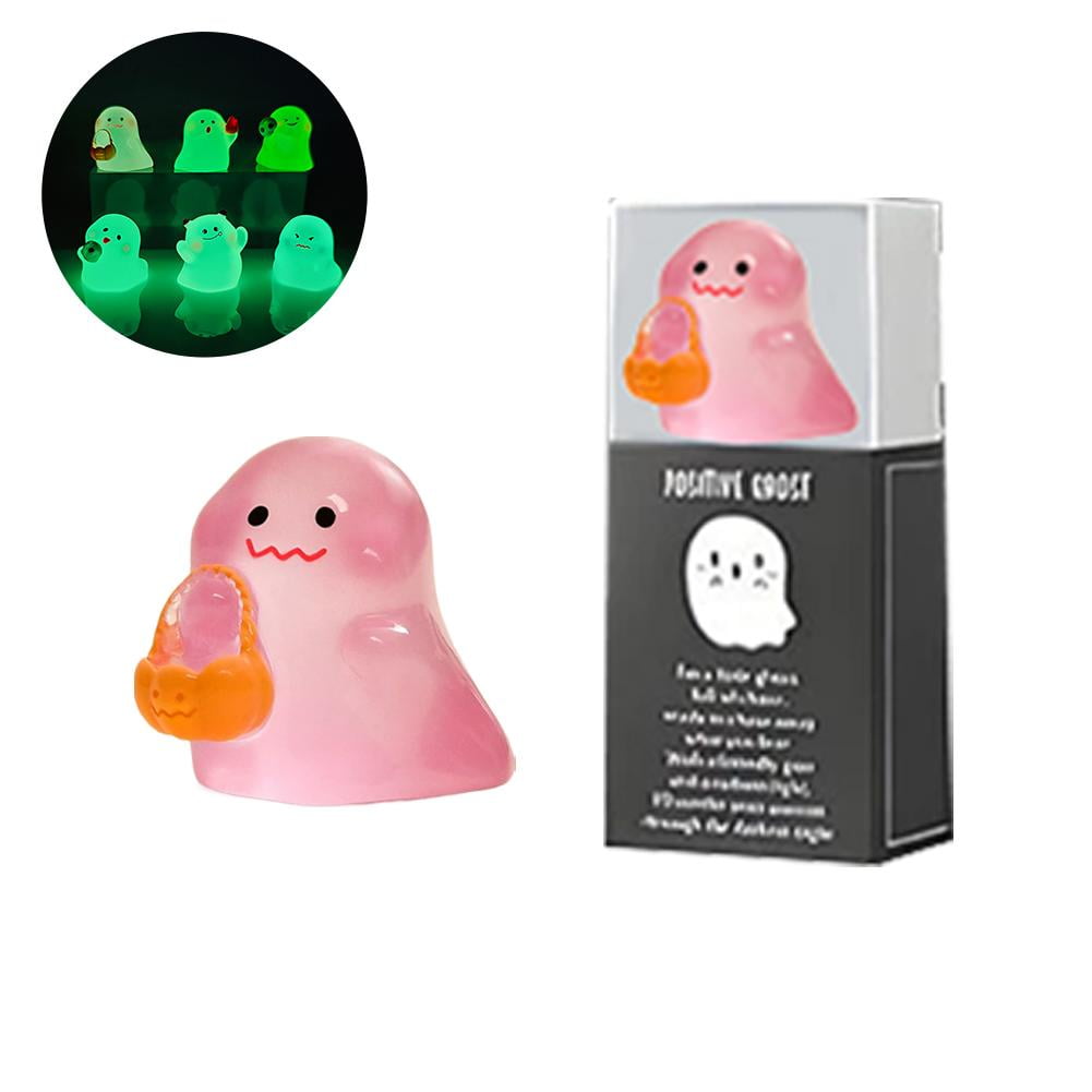 Mystery Glow-in-The-Dark Ghost Blind Box,Mini Luminous Ghost Figures Collectible, Random Resin ...