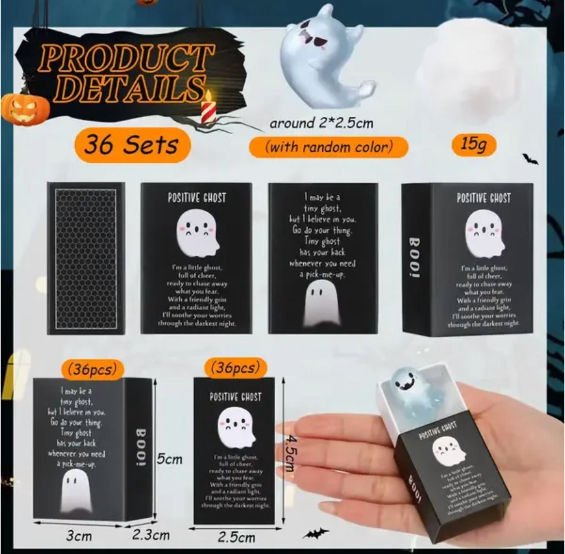 Mystery Glow-in-the-Dark Ghost Blind Box – Halloween Resin Figurines ...