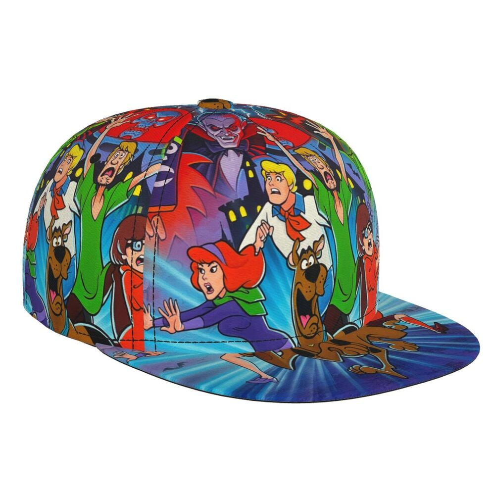 Mystery Machine Scooby Doo Adjustable Flat Brim Baseball Cap Snapback ...