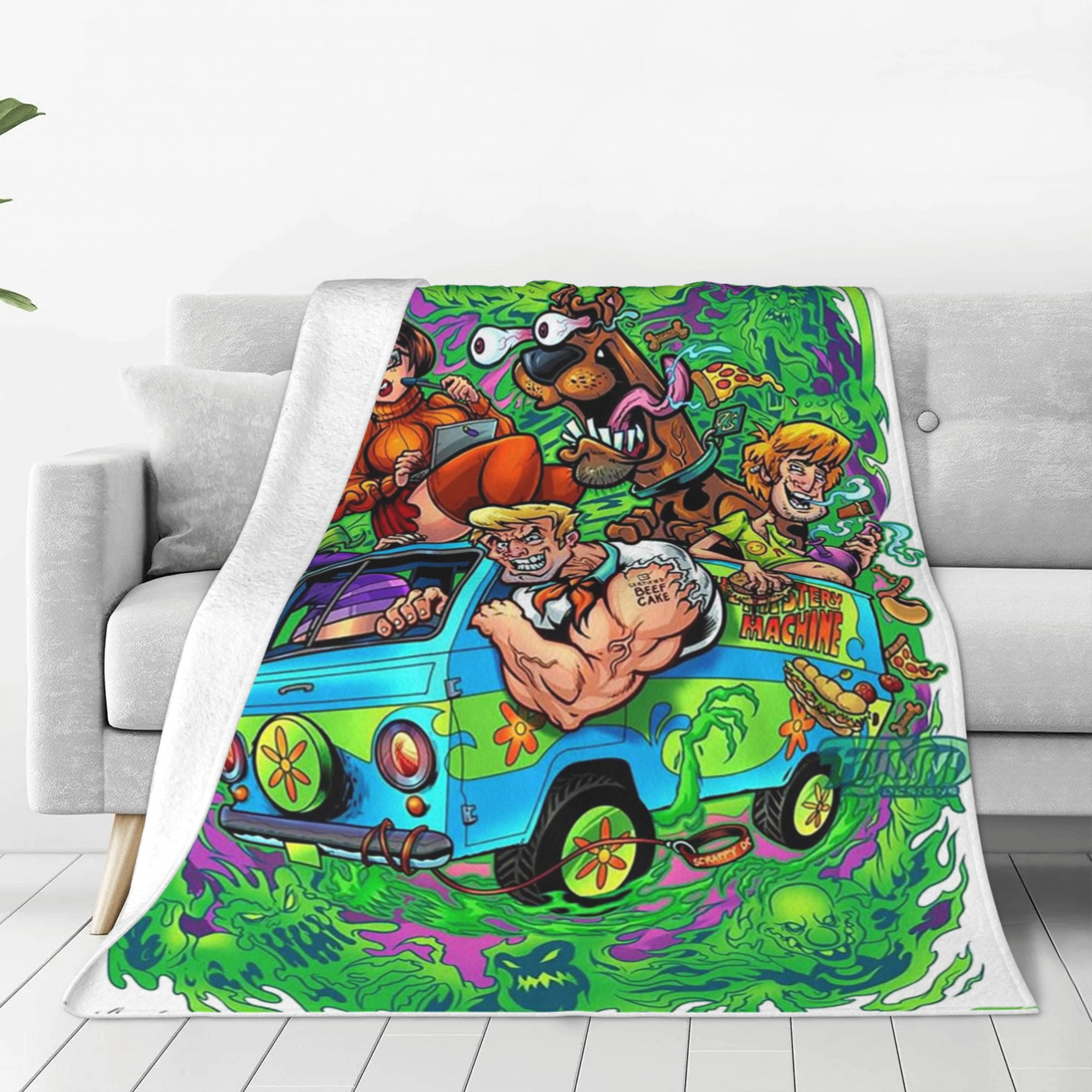 Mystery Machine Scooby Doo Soft Lightweight Bed Blankets Plush Fuzzy ...