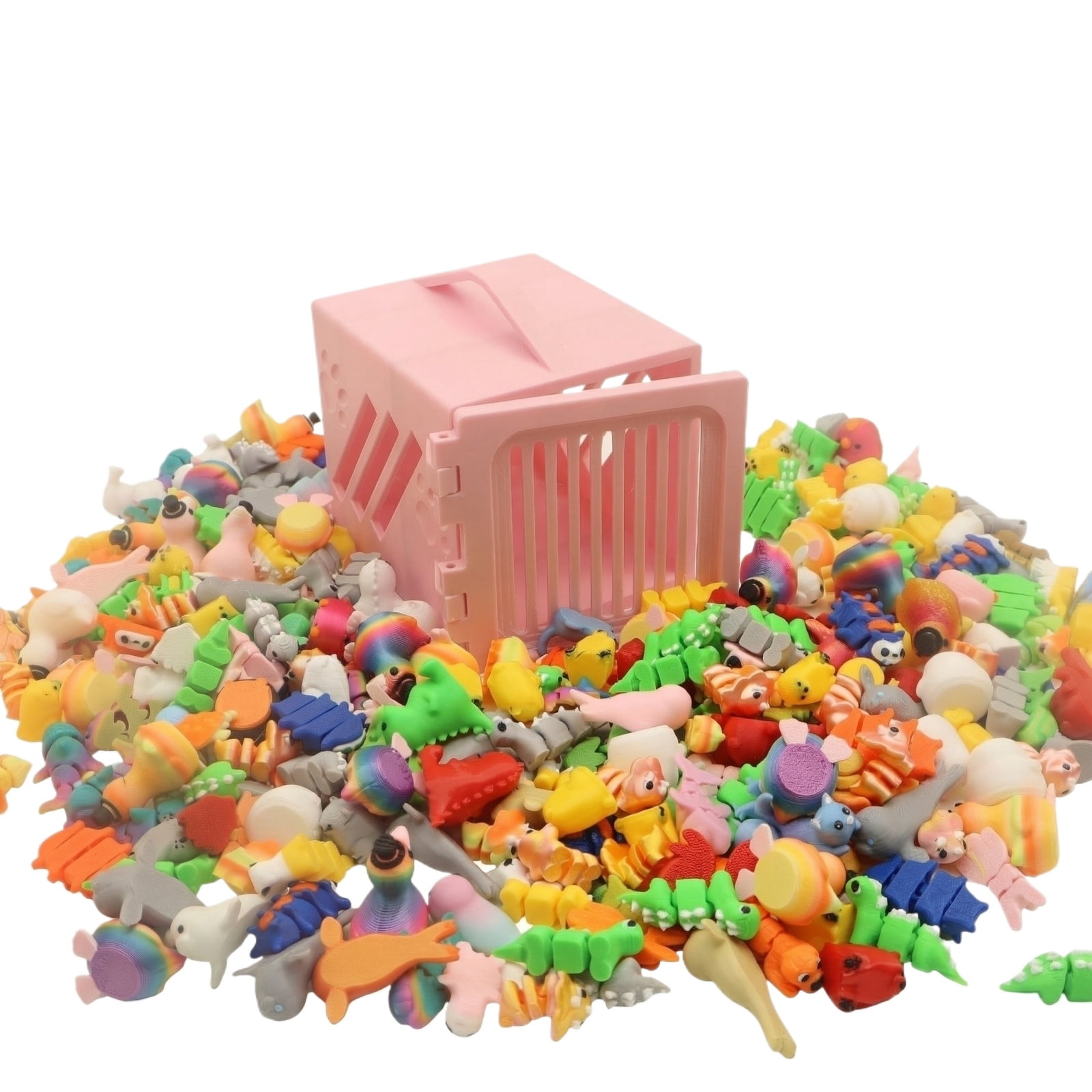 Mystery Mini Animals Figures Set, 3D Printed Small Animal Flexible ...