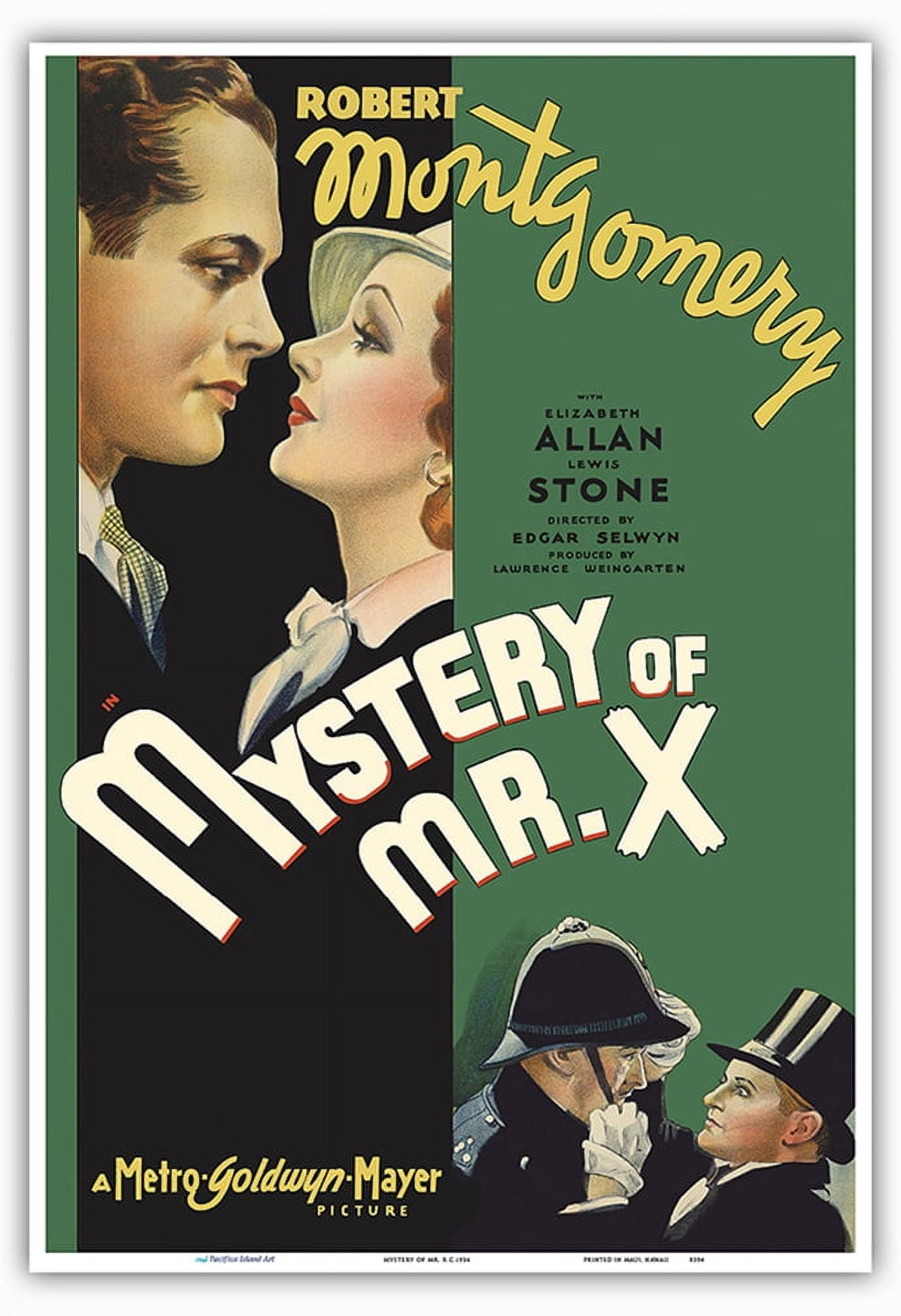 Mystery of Mr. X - Starring Robert Montgomery Elizabeth Allan - Directed by Edgar Selwyn ...