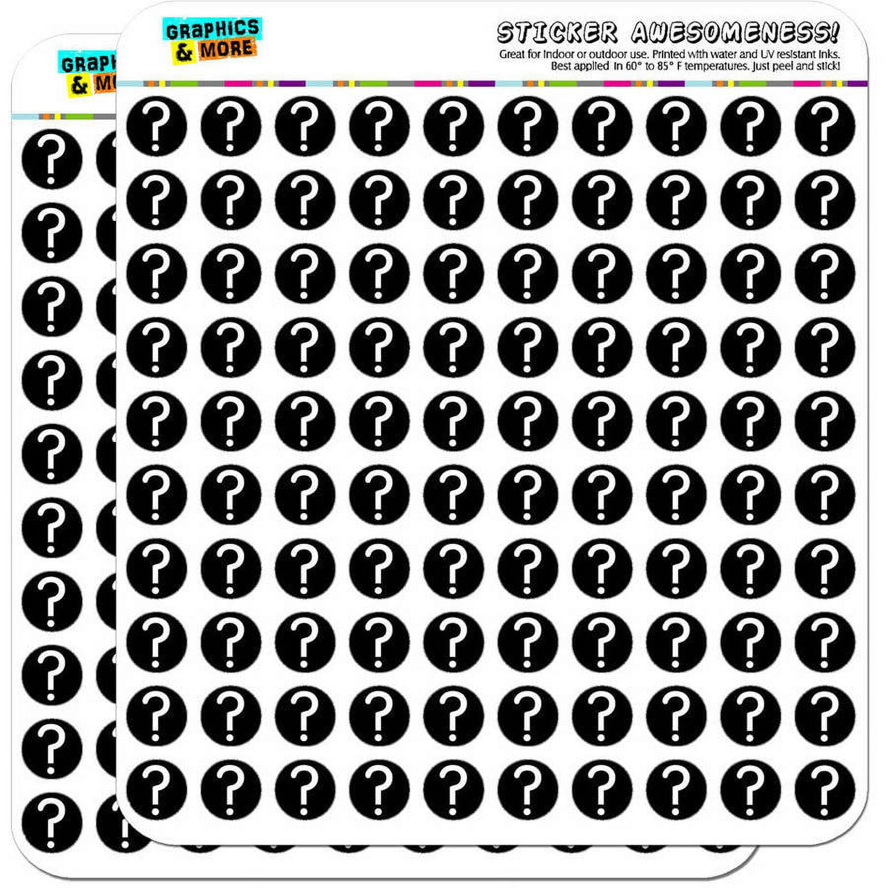 Mystery Question Mark 200 1/2" (0.5") Planner Calendar Scrapbooking ...