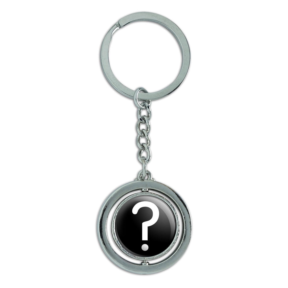 Mystery Question Mark Spinning Circle Metal Keychain - Walmart.com