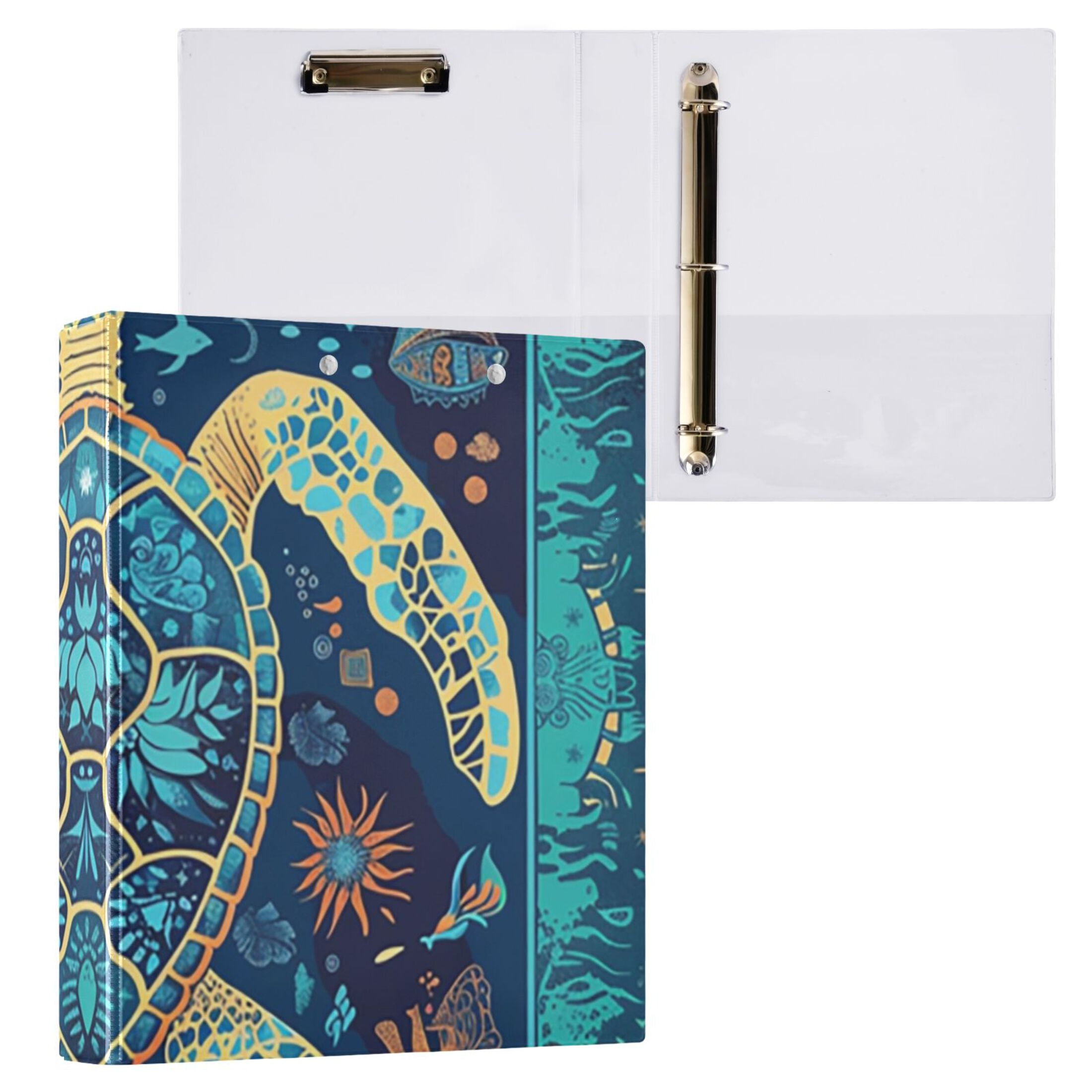 Mystery Turtle 3 Ring Binders 1.5 inch Hardcover File Folders with ...