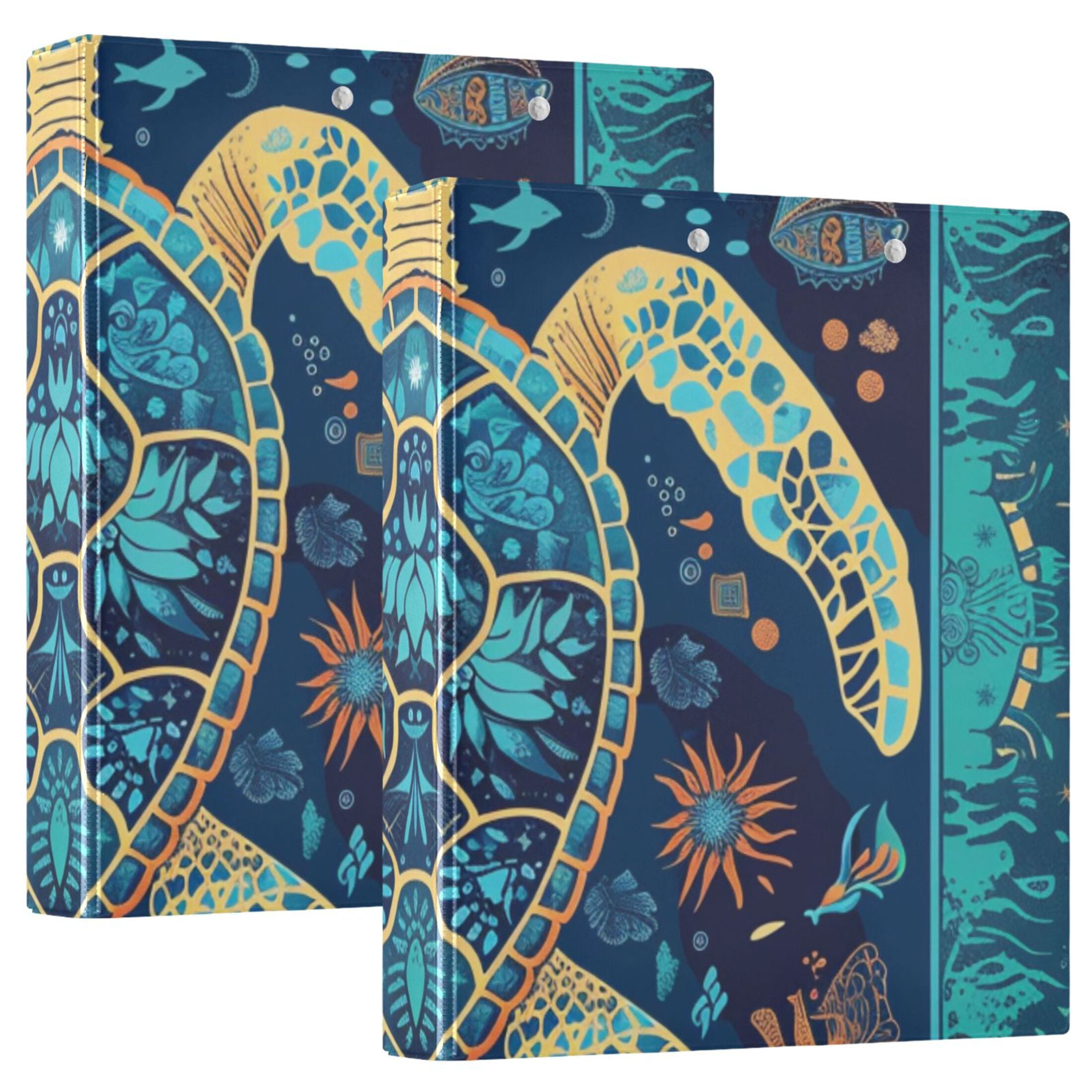 Mystery Turtle 3 Ring Binders 1.5 inch Hardcover File Folders with ...