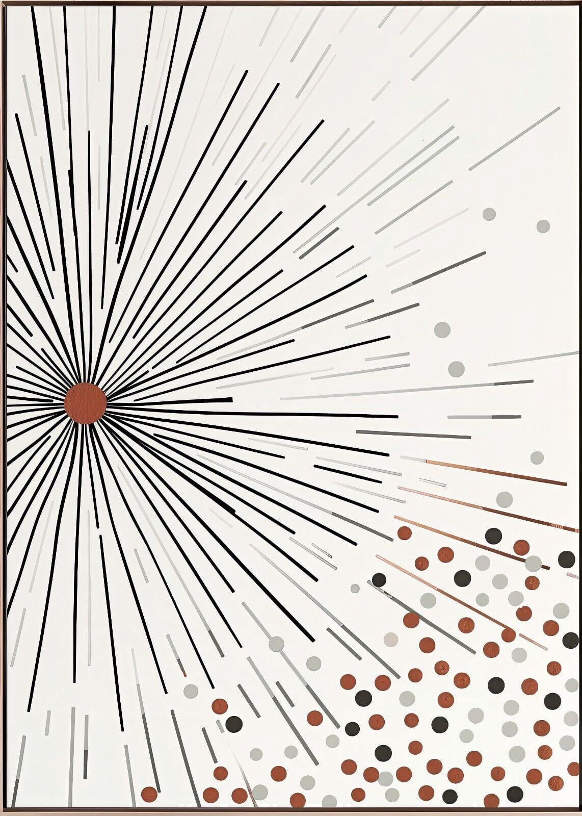 Mystic Dark Modern Art Poster 24 x 36 Abstract Black and Grey ...