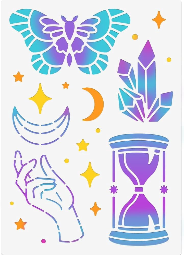 Mystic Elements Painting Stencil Reusable Painting Templates DIY Art ...