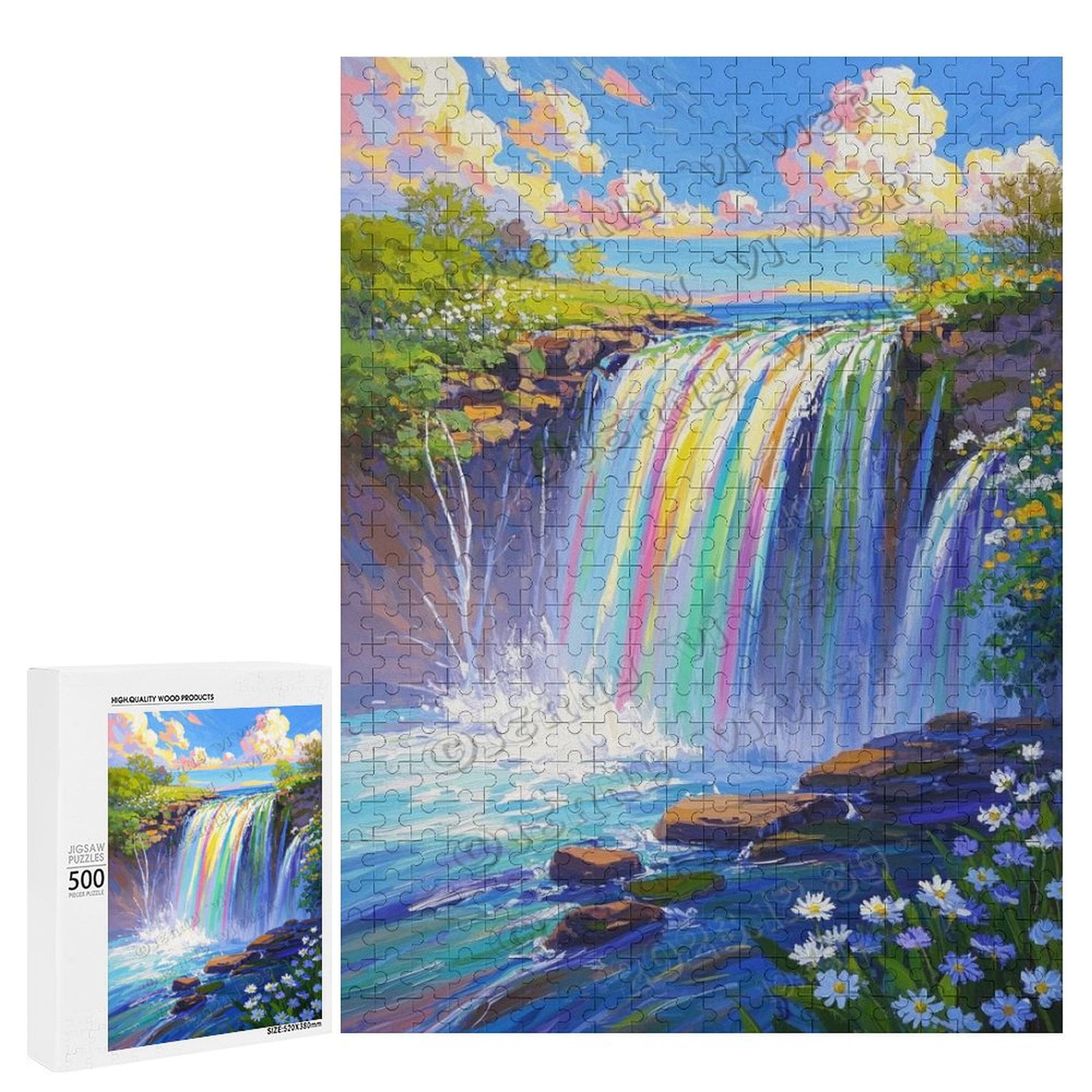 Mystic Falls 500 Piece Wooden Puzzle – Aesthetic Puzzle for Adults ...