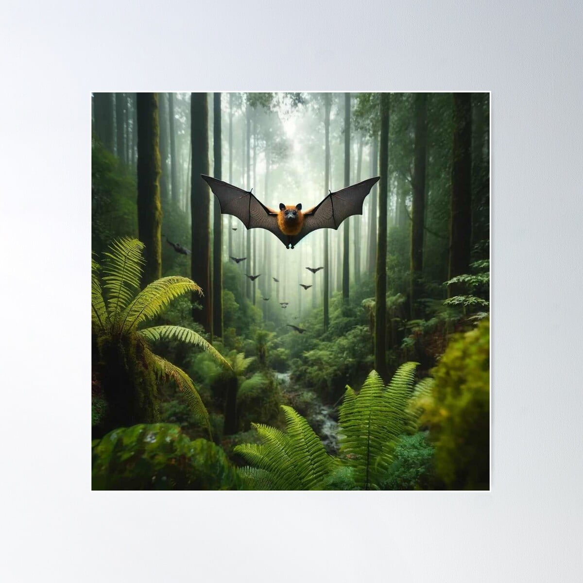 "Mystic Flight: The Enchanted Forest" Poster Wall Art, Modern Wall Decor For Living Room Bedroom ...