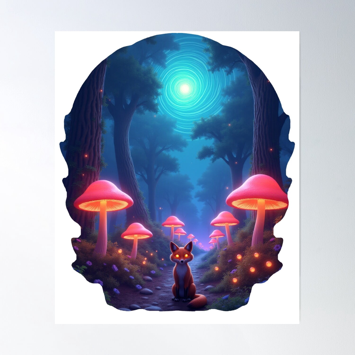 Mystic Forest Guardian Poster Wall Art, Modern Wall Decor, 8x12 ...