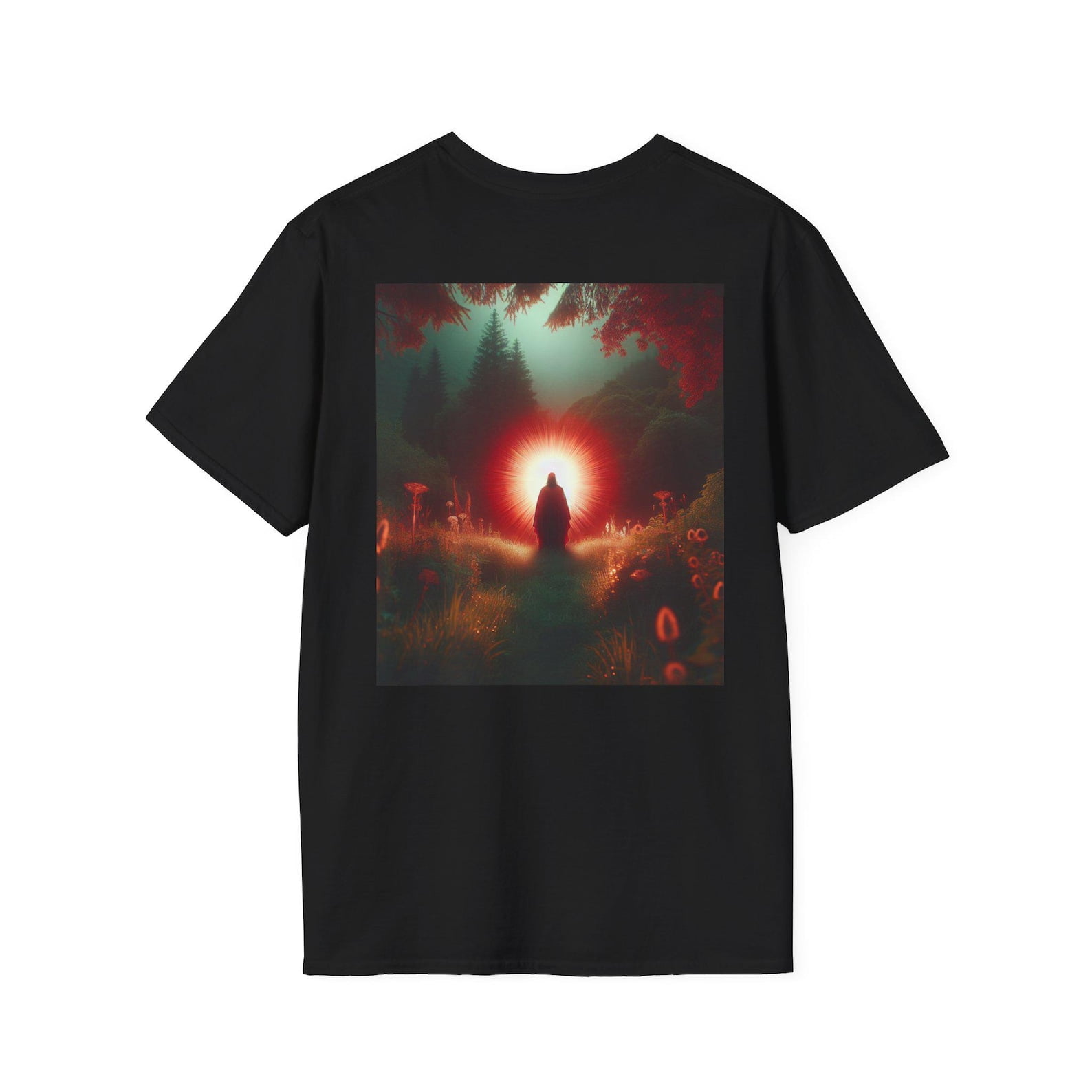 Mystic Forest Portal Glow Graphic Tee, Fantasy Nature Scene Art Shirt ...