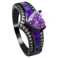 Ladies' Stainless Steel CZ Triple Roll Ring - Walmart.com