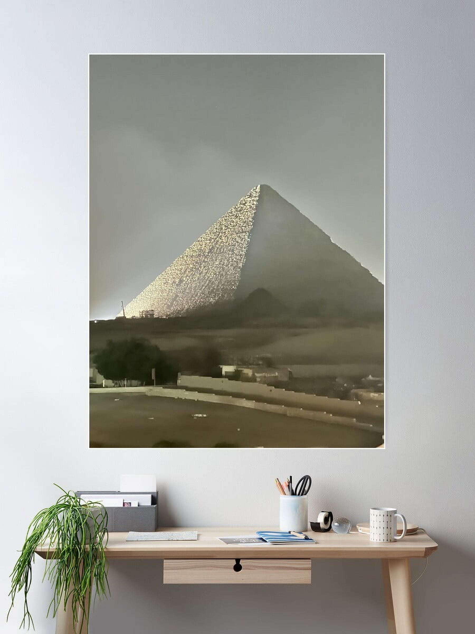 Mystic Light On The Pyramids Poster Wall Art, Modern Wall Decor For ...