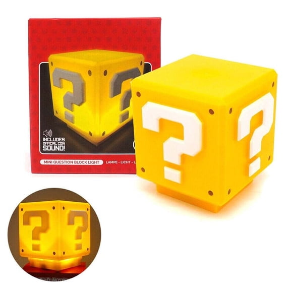 Nintendo Super Mario LED Night Light, USB Rechargeable Question Block ...