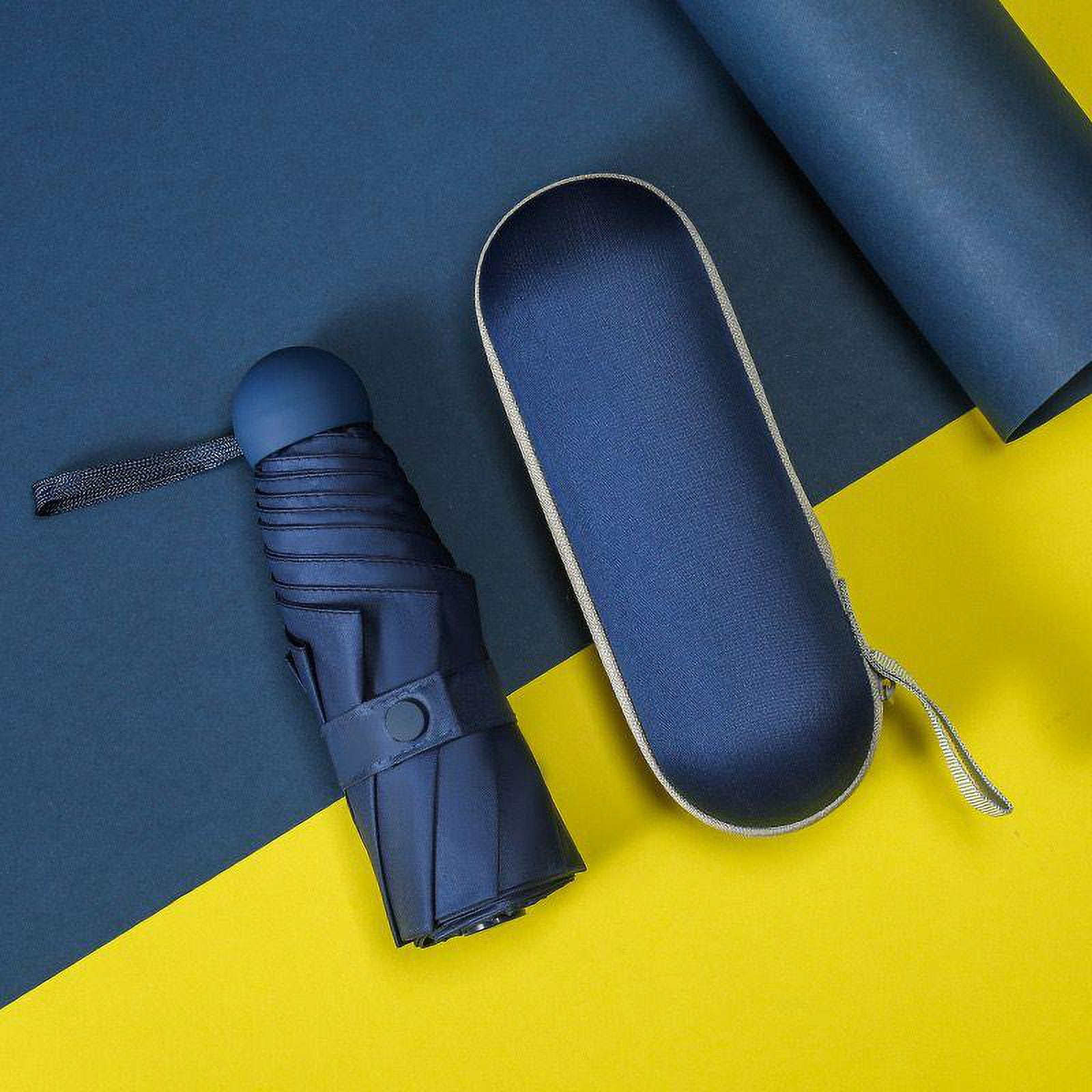 Mystic Mirage navy blue mini travel small compact folding umbrella ...