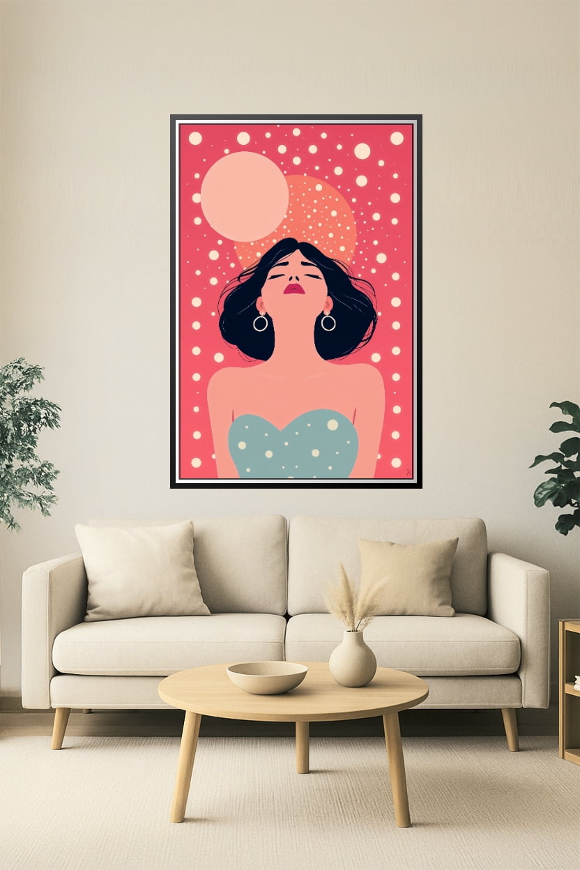 Mystic Muse Poster – Yayoi Kusama-Inspired Sensual Minimalism 【Rolled ...