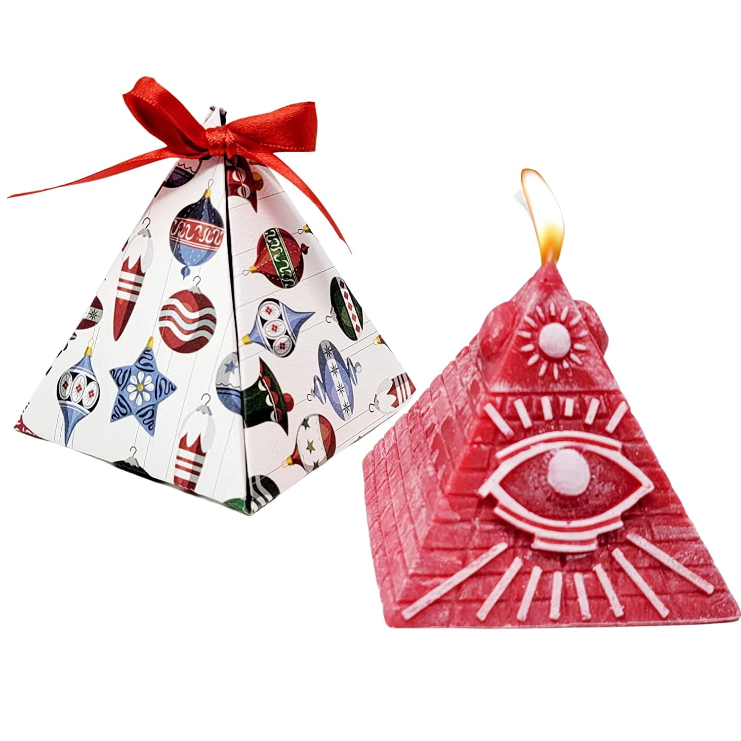 Mystic Pyramid Meditation Crystal Candle - Illuminate Your Space with ...