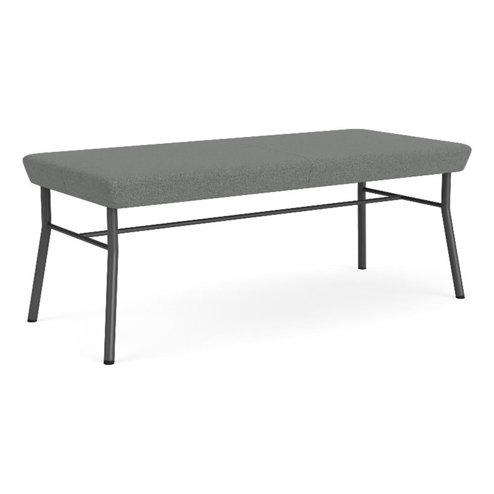 Mystic Reception Waiting 18.5" 2-Seat Bench / Charcoal Steel / Light ...