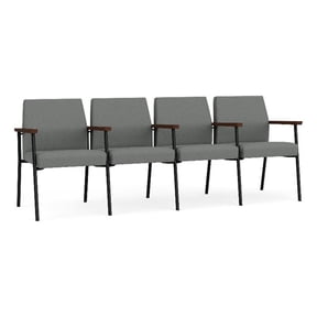 KFI Studios KOOL 4 Seat Reception Bench, Black - Walmart.com
