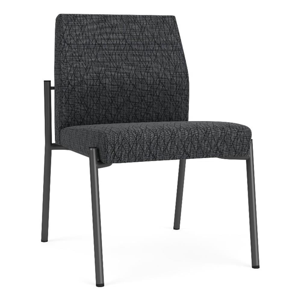 Mystic Reception Waiting Armless Guest Chair / Charcoal Steel / Dark ...