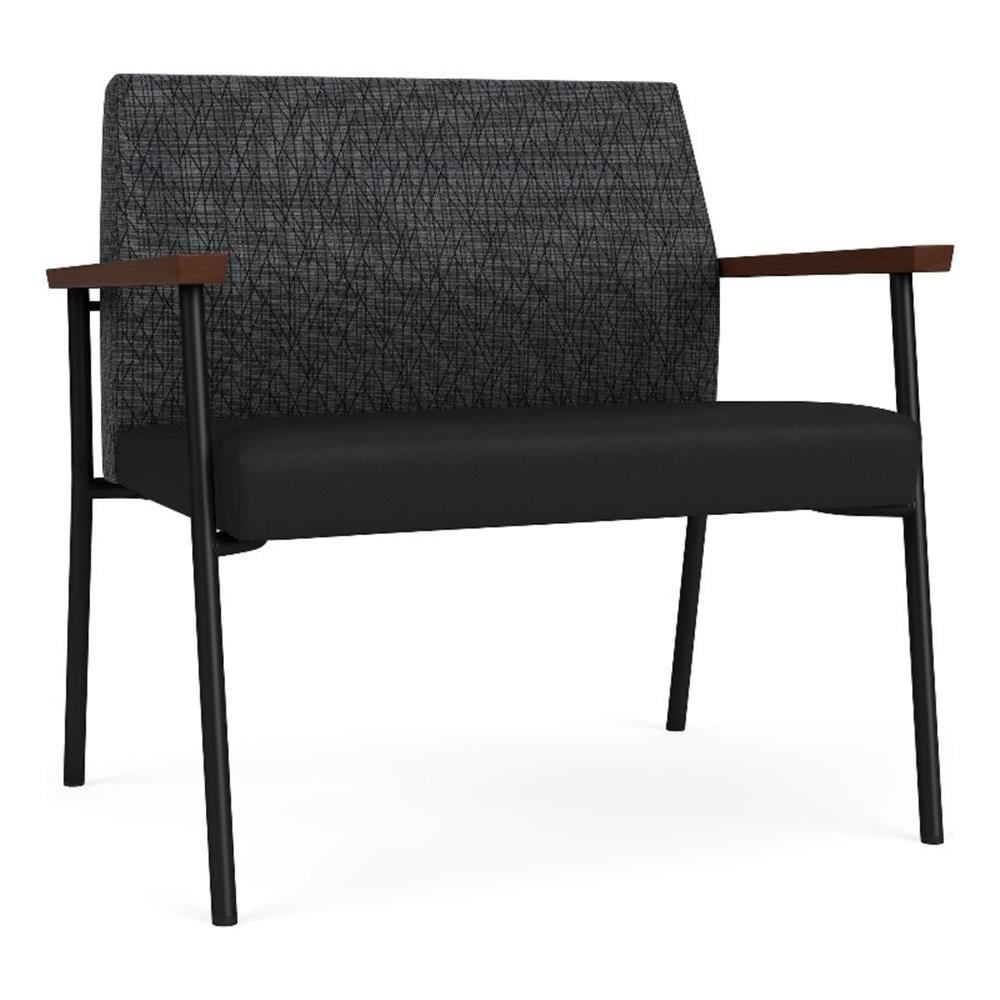 Mystic Reception Waiting Bariatric Chair / Black Steel / Dark Gray ...