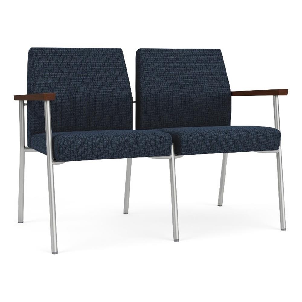 Mystic Reception Waiting Room 2-Seat Tandem Seating / Silver Steel ...