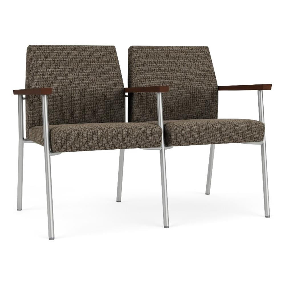 Mystic Reception Waiting Room 2-Seat Tandem Seating / Silver Steel ...