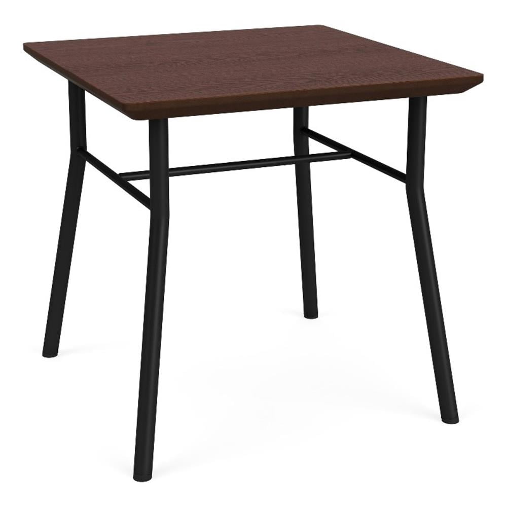 Mystic Reception Waiting Room 20x20" Wood End Table / Black Steel ...