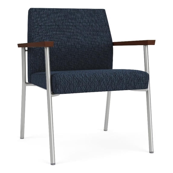 Mystic Reception Waiting Room Oversize Guest Chair / Silver Steel ...