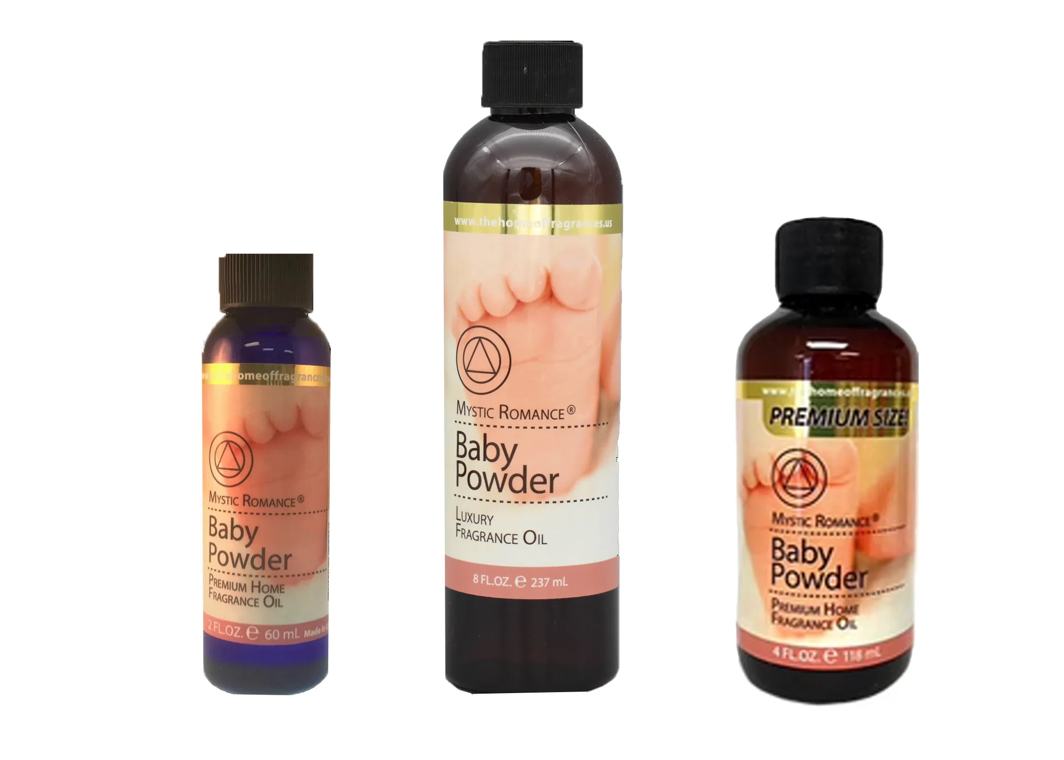 Mystic Romance Premium Home Fragrance Oil Scent BABY POWDER SET 8FL ...