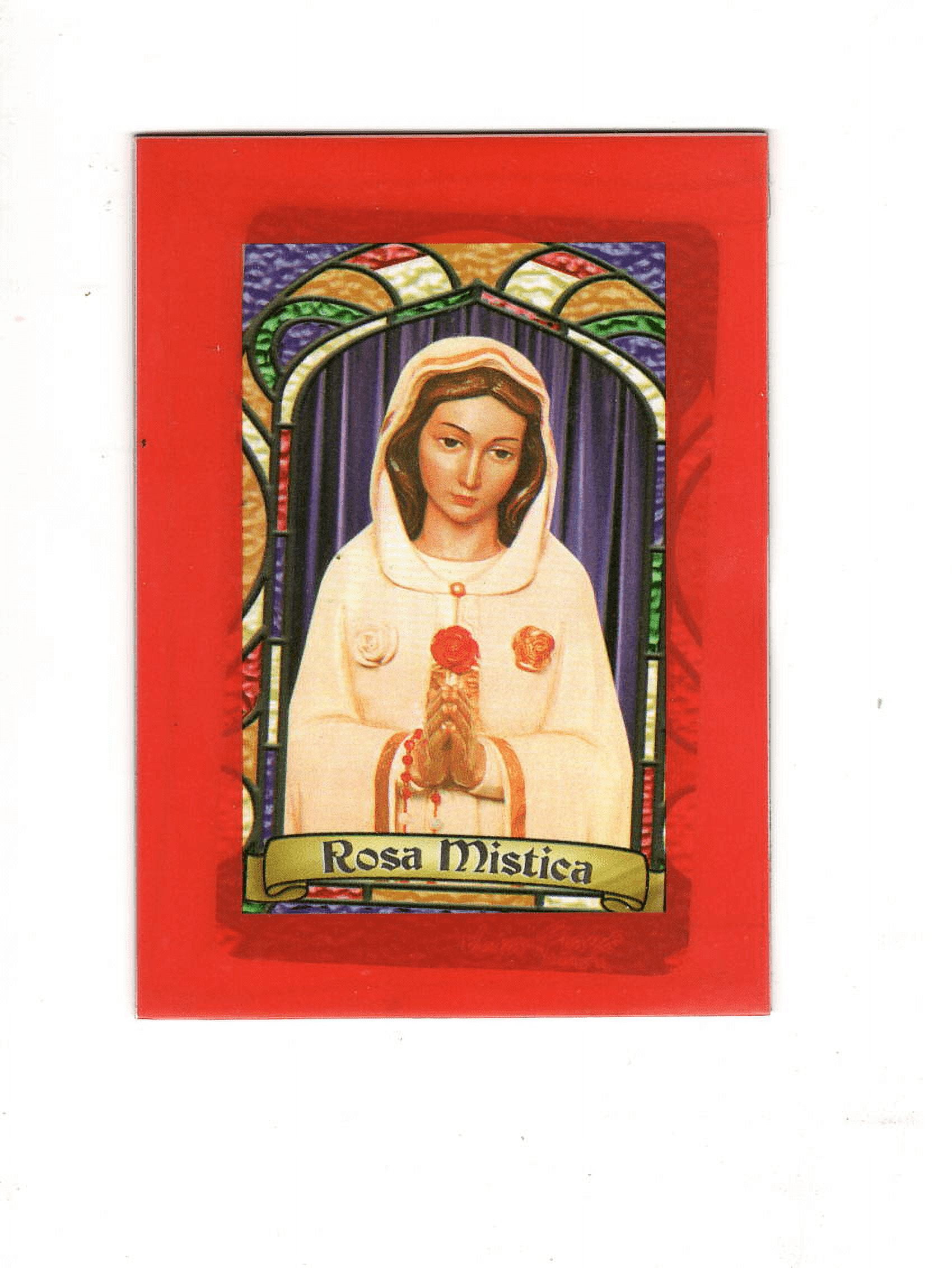 Mystic Rose Bilingual Prayer Card / Estampa Rosa Mística - Walmart.com