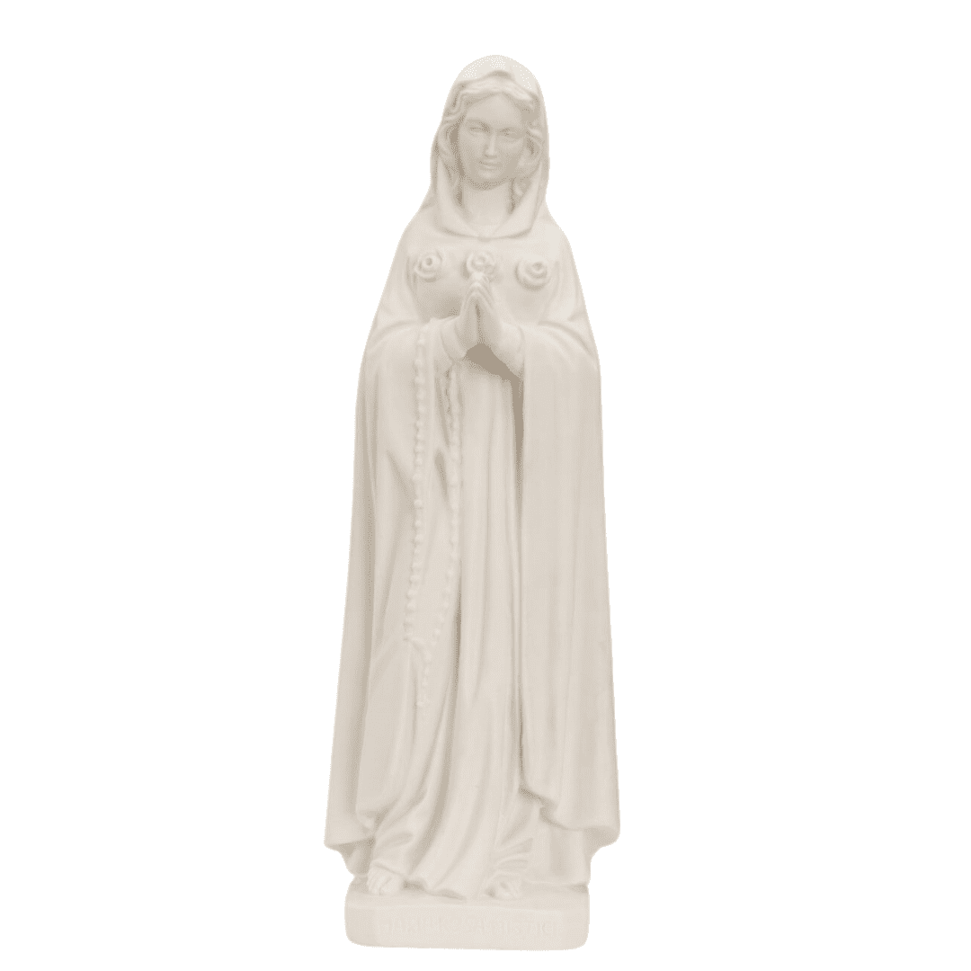 The Faith Gift Shop Mystic Rose Virgin Mary all White Statue- Made in ...