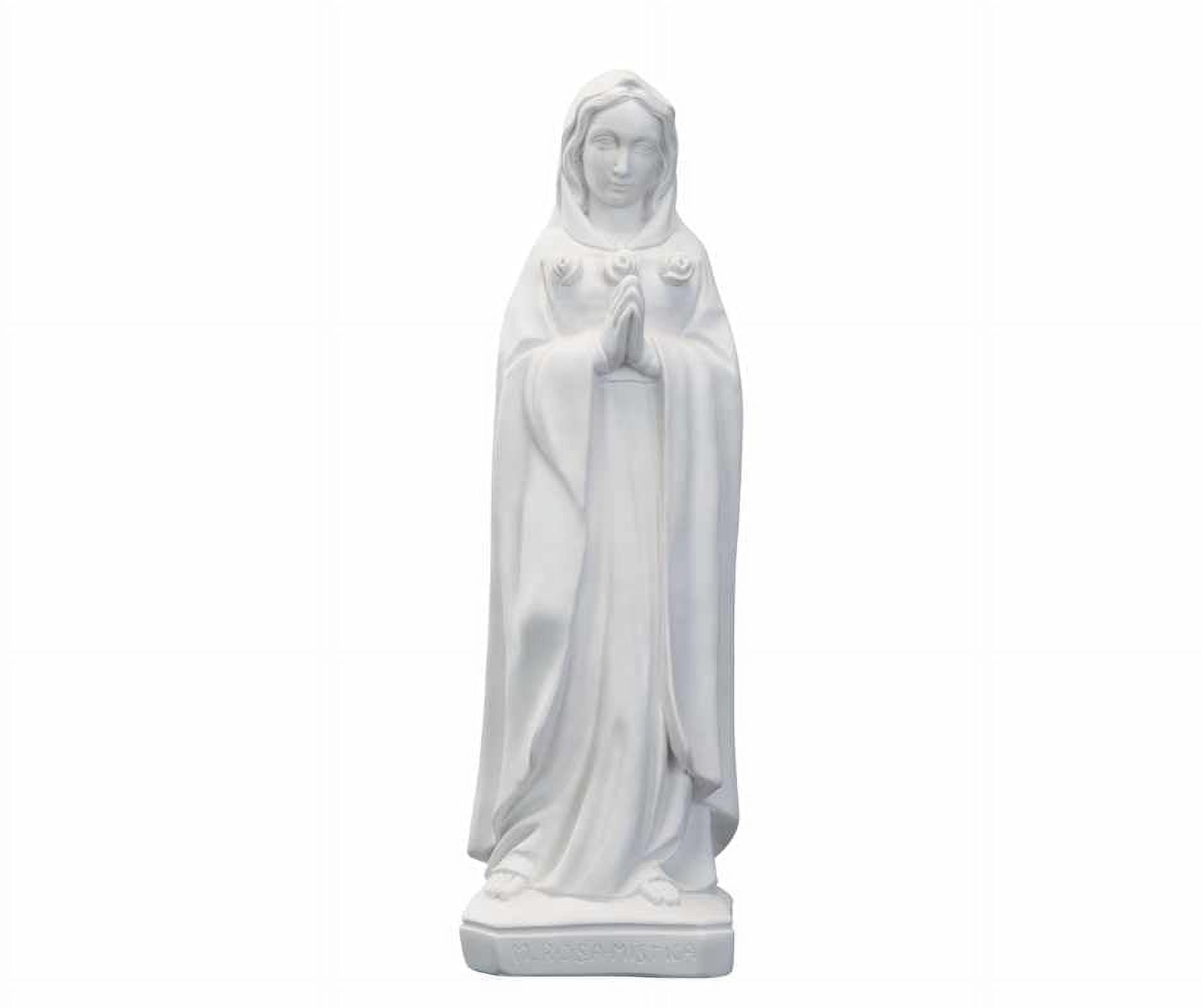 The Faith Gift Shop Mystic Rose Virgin Mary all White Statue- Made in ...