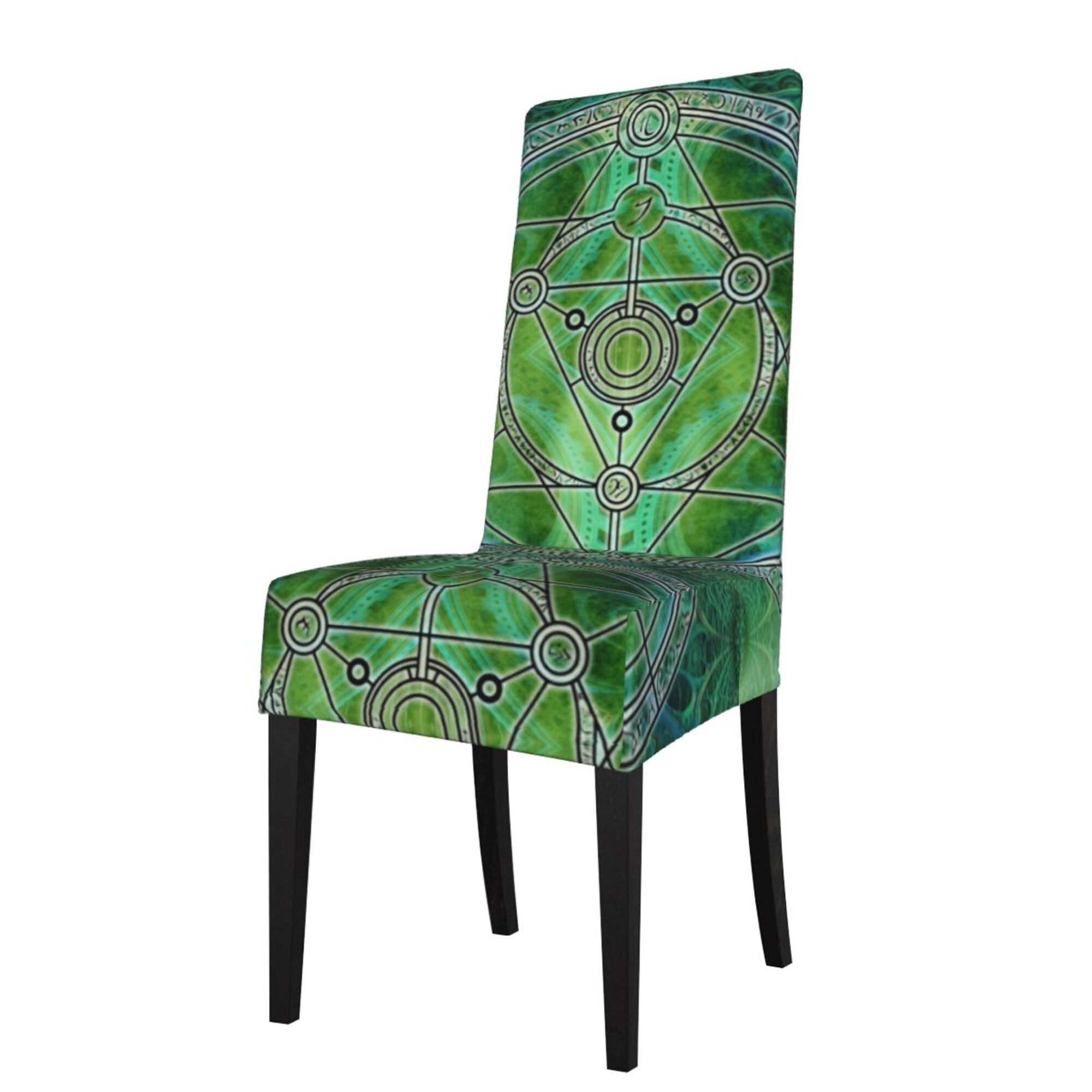 Mystic Rune Masonic Dining Chair Slipcovers Chair Protectors Seat ...
