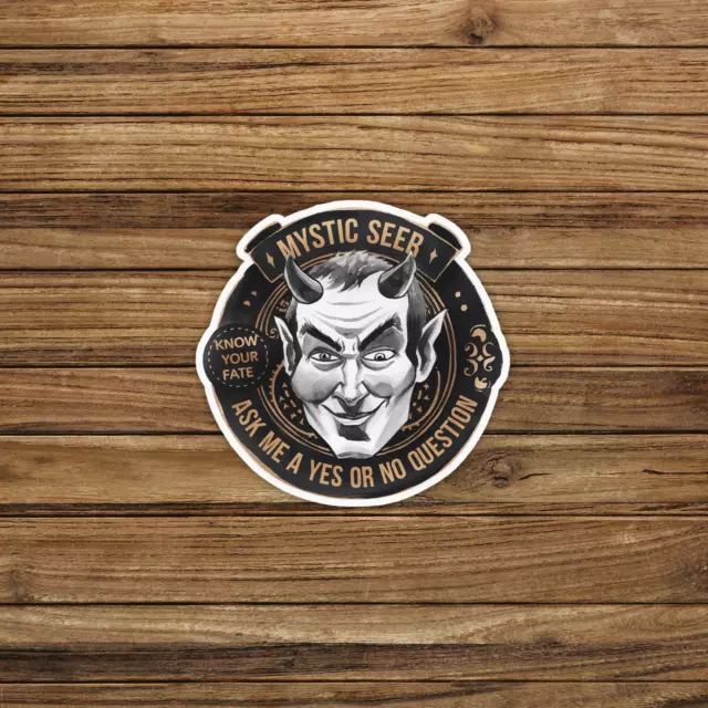 Mystic Seer Fortune Teller Sticker - Vintage Style Occult Divination ...