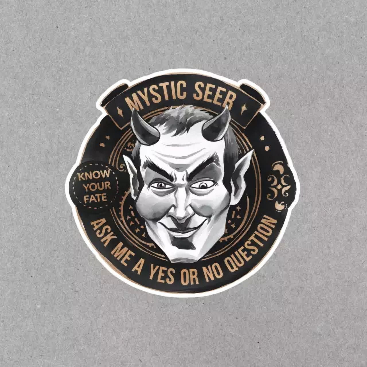 Mystic Seer Fortune Teller Sticker - Vintage Style Occult Divination ...