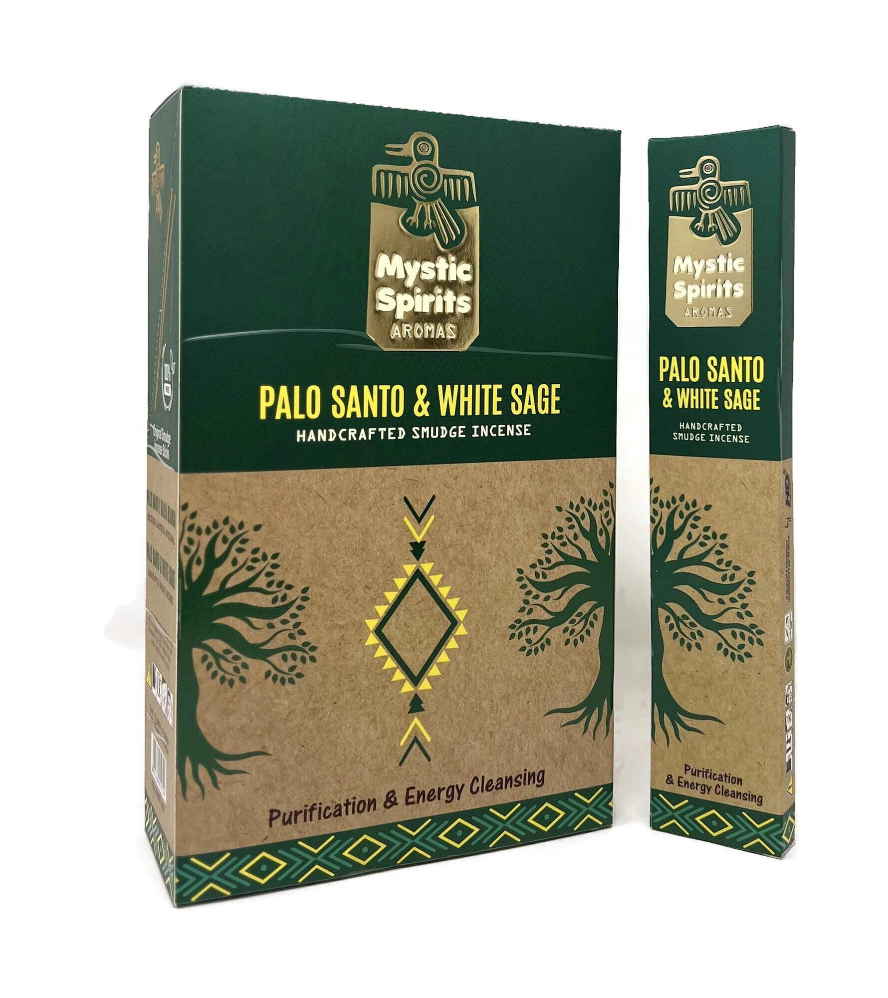 Mystic Spirits Aroma - Palo Santo White Sage Handcrafted Smudge Incense ...