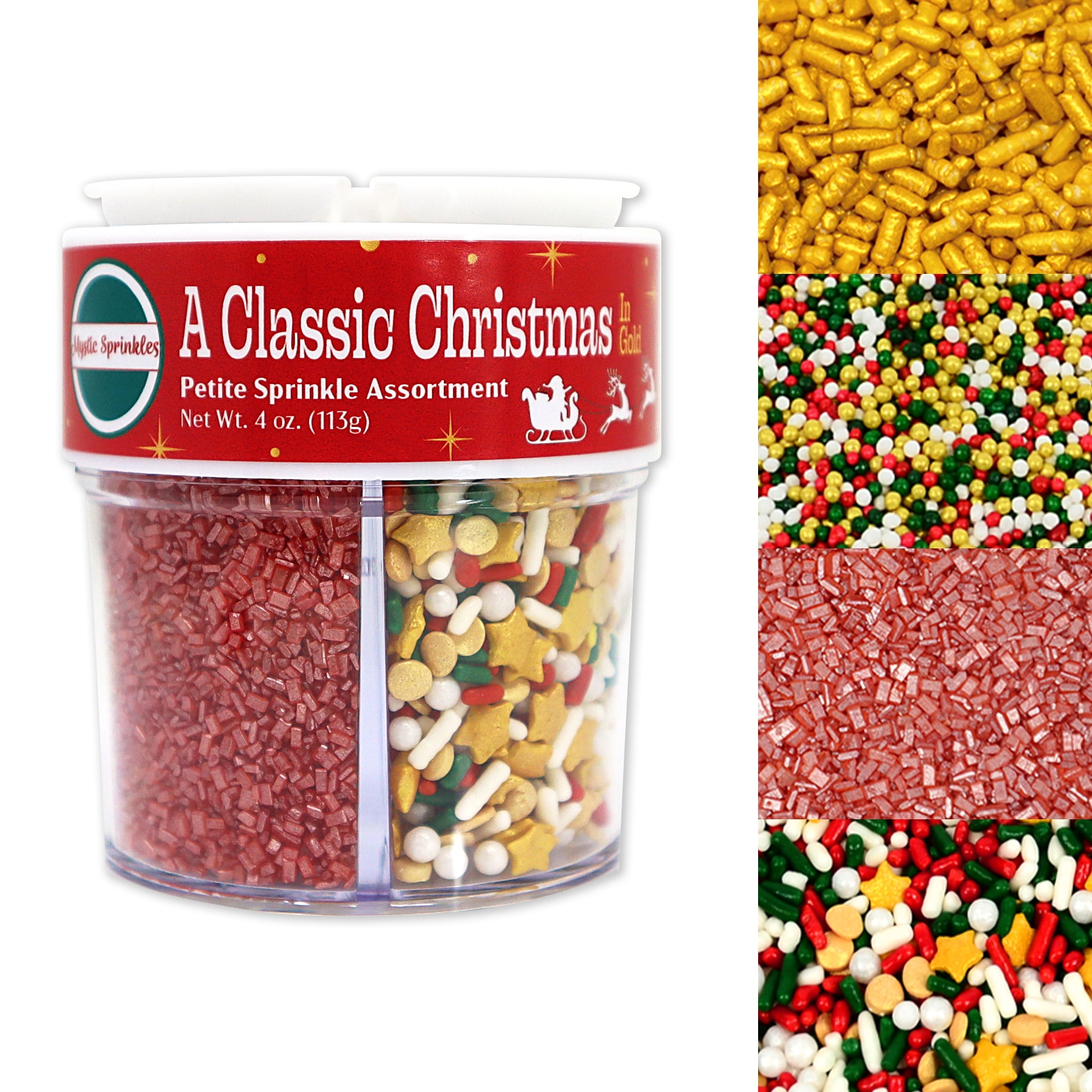Mystic Sprinkles A Classic Christmas in Gold Petite Sprinkle Assortment ...