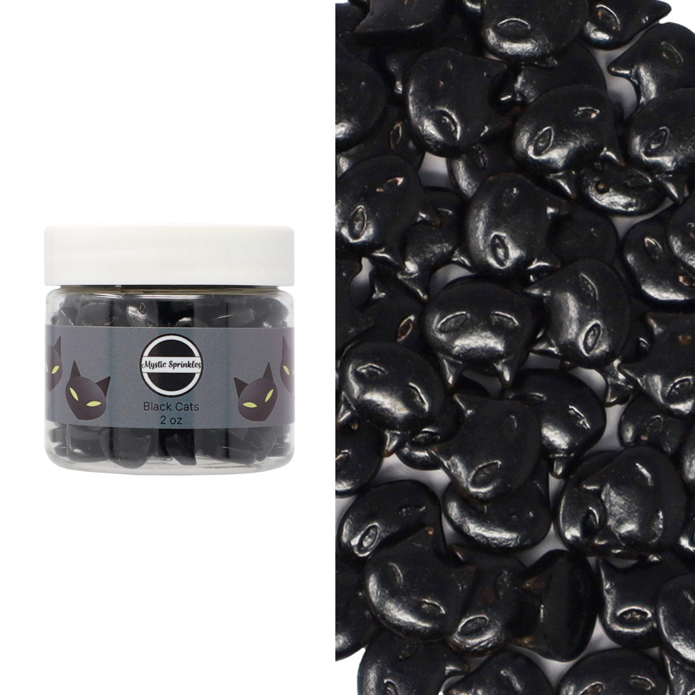 Mystic Sprinkles Candy Shapes Black Cats 2oz - Walmart.com