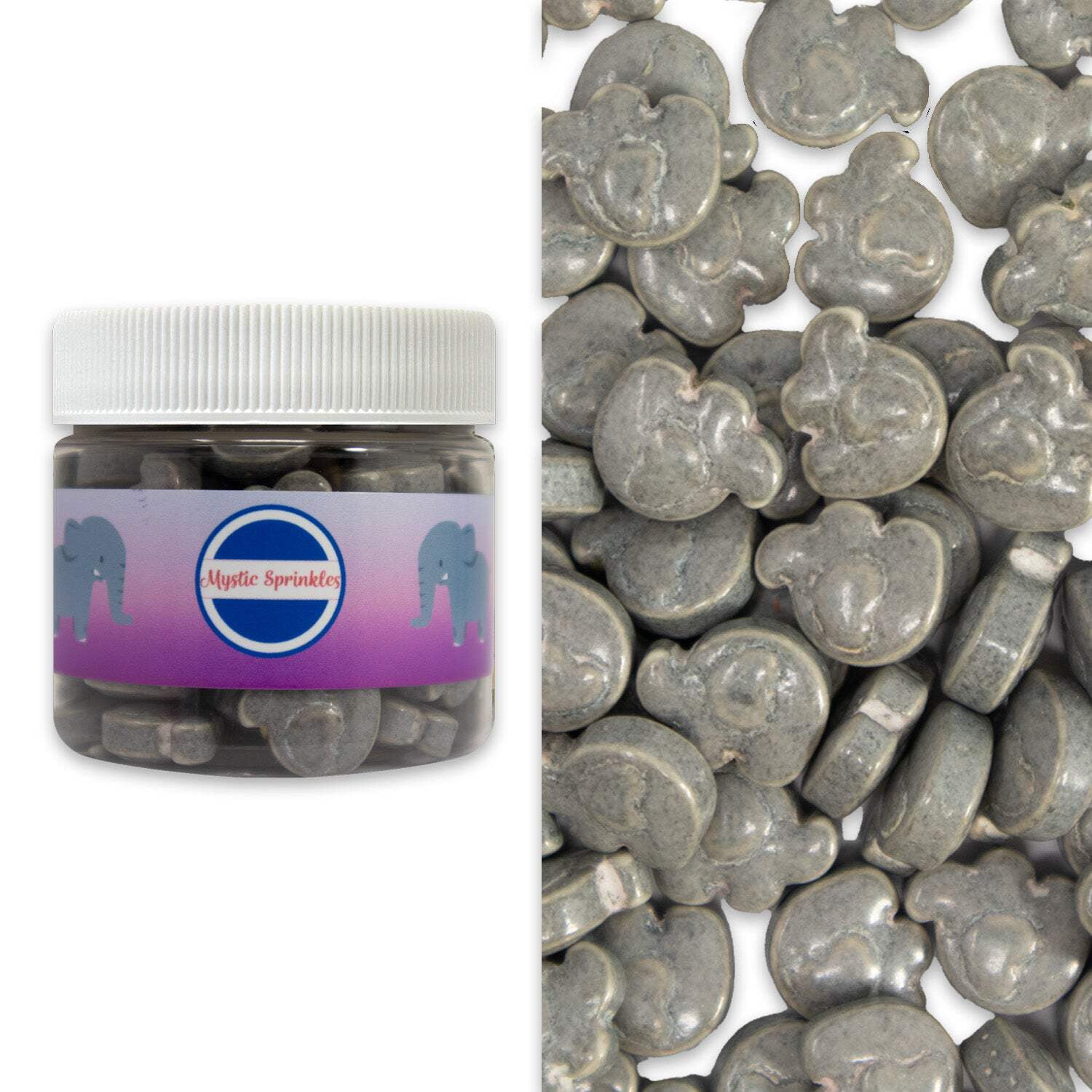 Mystic Sprinkles Candy Shapes Elephants 2.1oz - Walmart.com