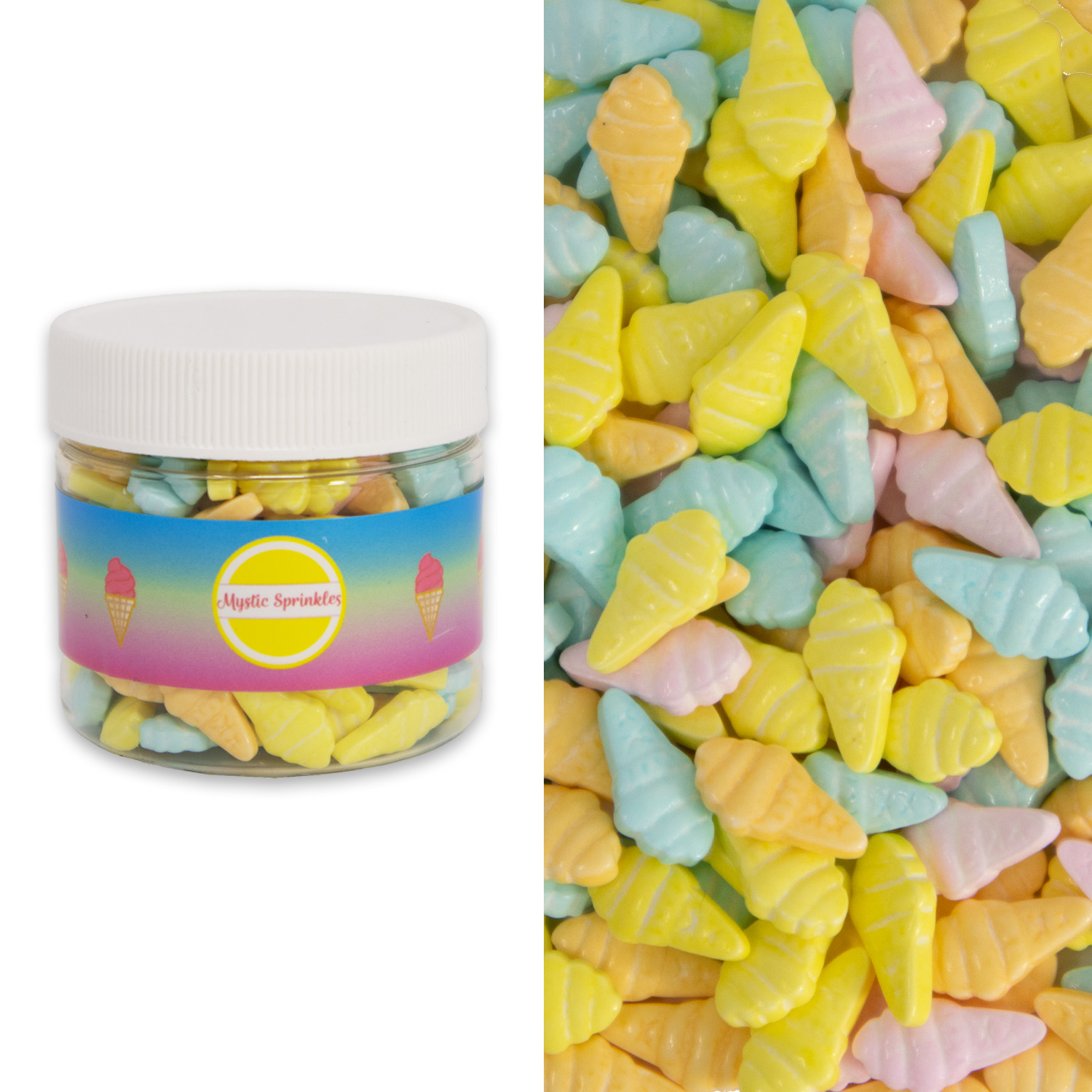 Mystic Sprinkles Candy Shapes Ice Cream Cones 2oz - Walmart.com