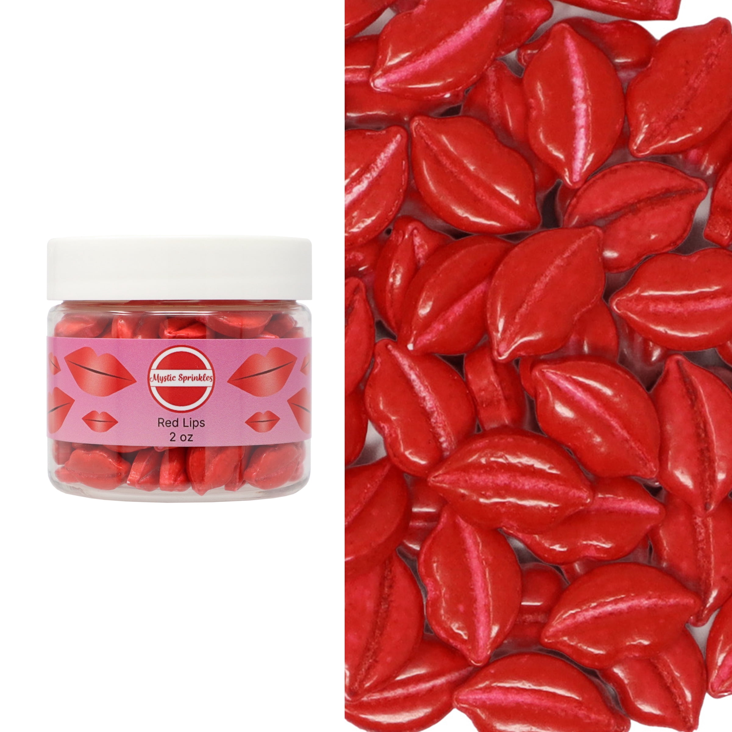 Mystic Sprinkles Candy Shapes Red Lips 2oz - Walmart.com