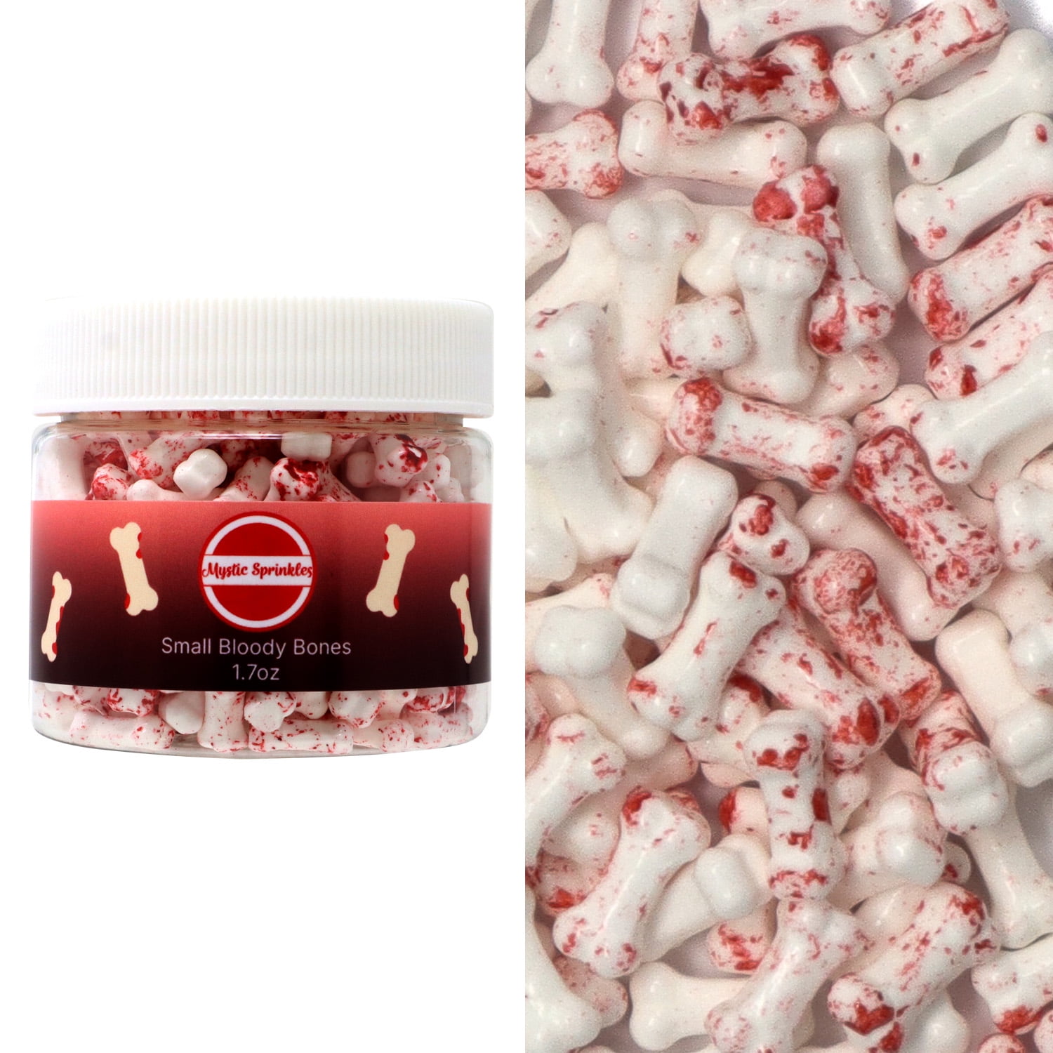 Mystic Sprinkles Candy Shapes Small Bloody Bones 1.7oz - Walmart.com