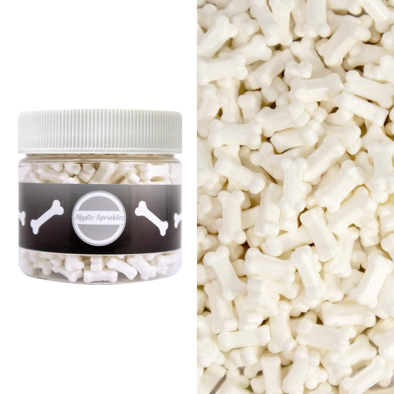 Mystic Sprinkles Candy Shapes White Bones 1.8oz - Walmart.com